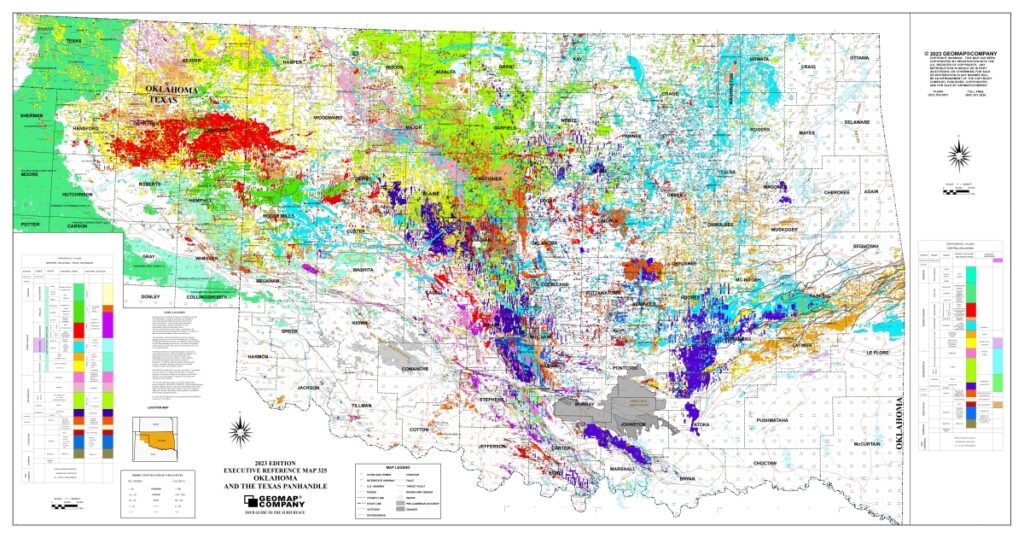 325 – Executive Reference Map – Oklahoma and the Texas Panhandle - Geomap Company