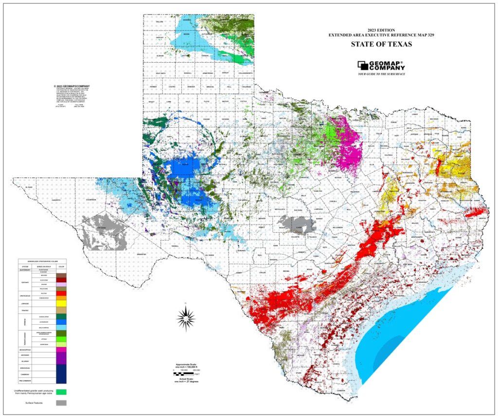 329 – Executive Reference Map – State of Texas - Geomap Company