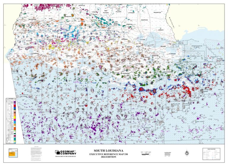 330 – Executive Reference Map – South Louisiana - Geomap Company